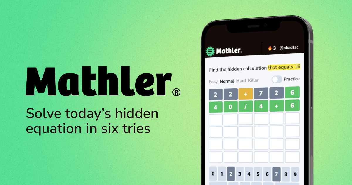 Mathler – Daily Math Puzzle Game